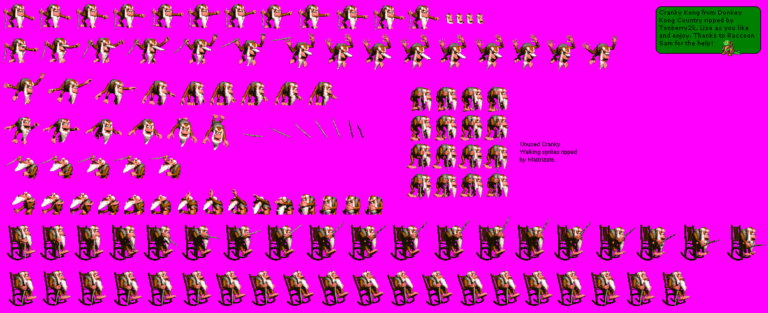 Donkey Kong Country SNES Character Sprites | SNES Sprites# | Super Mayhem