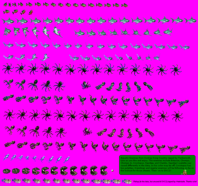 Donkey Kong Country SNES Character Sprites | SNES Sprites# | Super Mayhem